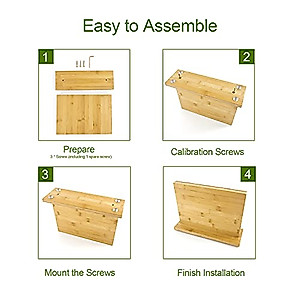 Bamboo Large Magnetic Knife Block, Bamboo Knife Holder with Powerful Magnet, Kitchen Knife Organizer Block for Storage, Double Sided Magnetic Knife Holder(11.8"x8.6")