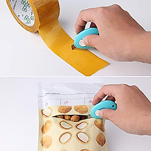 Mini Retractable Utility Knife Box Cutter Letter Opener, Alloy Steel Splicing Knife with Key Chain Hole-9pcs