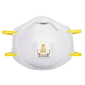 3M 8511 Sanding And Fiberglass N95 Cool Flow Valved Respirator, NIOSH-Approved, Relief From Dusts And Certain Particles During Sanding, Pollen, Mold Spores, Dust Particles, 5-Pack