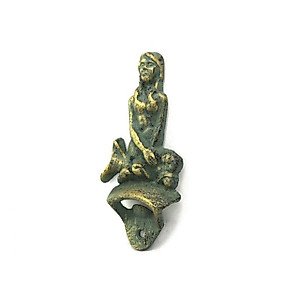 Hampton Nautical Antique Bronze Cast Iron Wall Mounted Mermaid 6" Bottle Opener