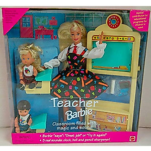 Mattel Teacher Barbie Doll with Students Classroom Gift Set 1st Edition Recalled 1995 NIB! (Blonde/Blonde/Brunette)