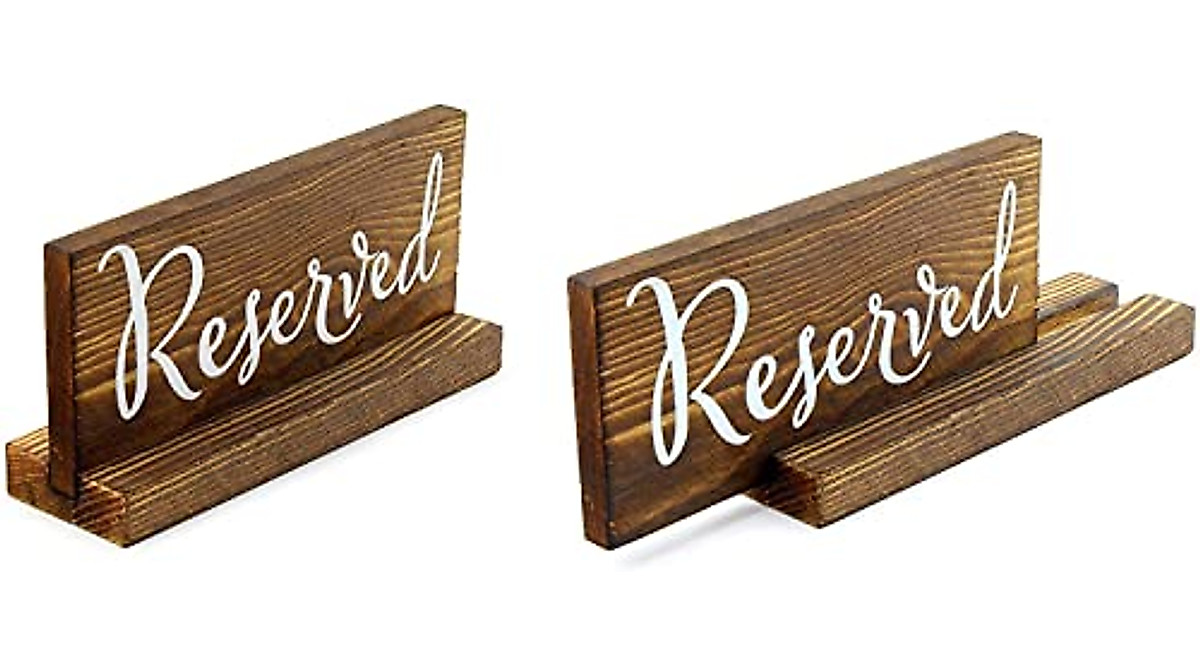 Rustic Wooden Reserved Signs for Tables - Weddings & Events