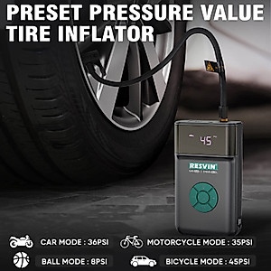 RESVIN Jump Starter with Air Compressor, 1500A 13500mAh Portable Car Battery Starter with 120PSI Tire Inflator, 12V Lithium Jump Box for Vehicles, Car Battery Booster for 8.0L Gas 6.0L Diesel Engines