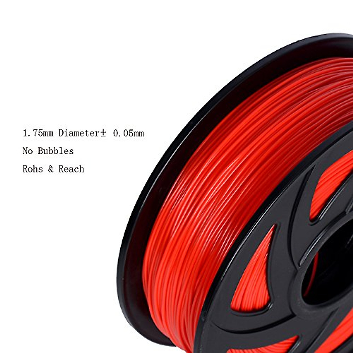 LEE FUNG ABS 3D Printer Filament 1.75mm,1kg (2.2lbs) Spool, Dimensional Accuracy +/- 0.05 mm Red