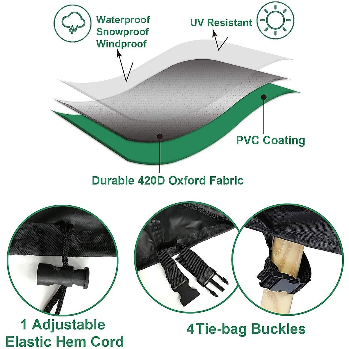 TITINGLUCK Furniture Set Cover Waterproof, Outdoor Loveseat Cover Outdoor Couch Cover Large Lawn Furniture Patio Sofa Cover 84" Dx52 Hx29 L Silver