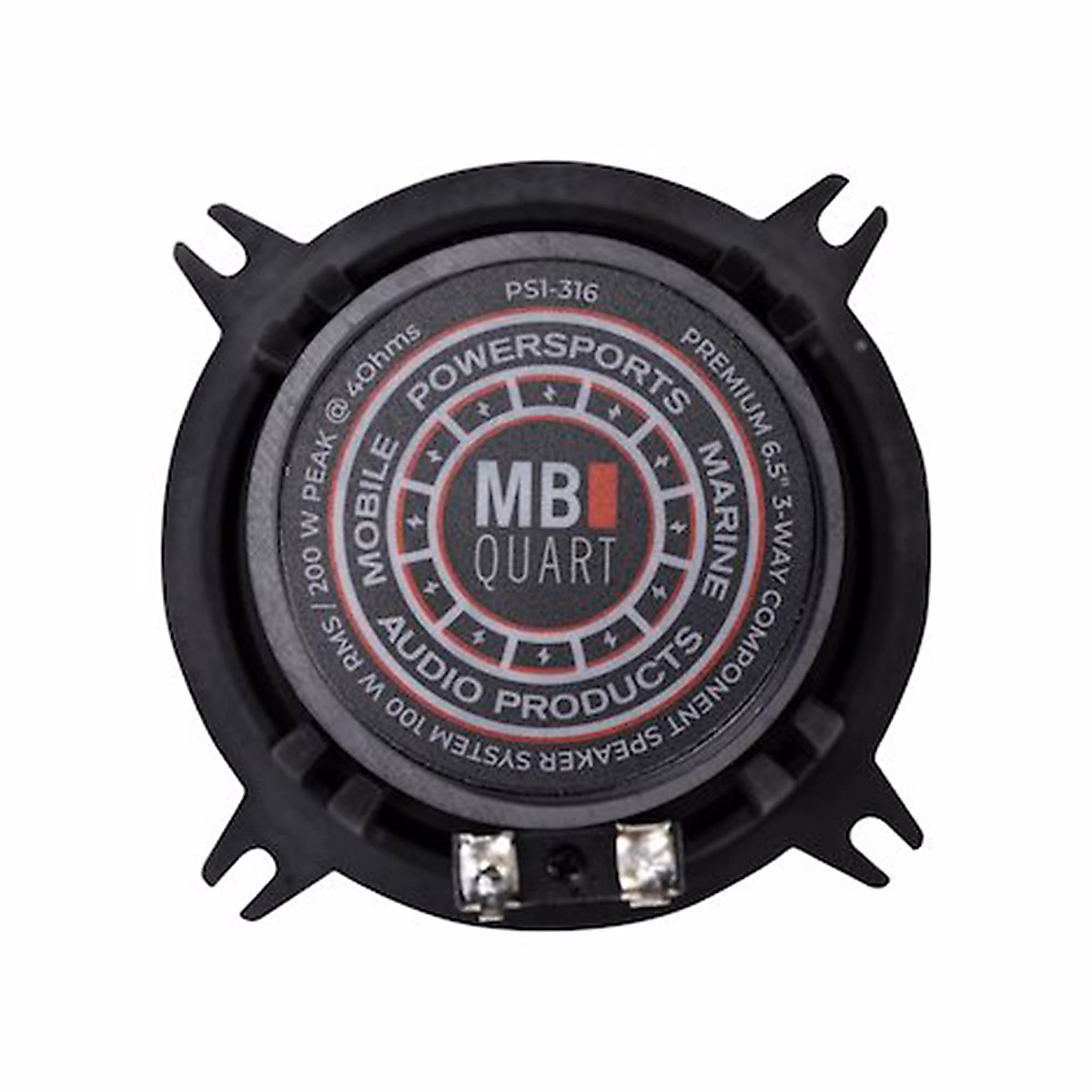 MB Quart PS1-316 Premium 3-Way Component Car Speaker System (Black, Pair) – 6.5 Inch Speaker System, 400 Watt Car Audio, 4 OHMS (Grills Included)