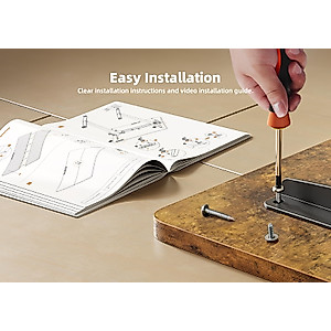 YDN Electric Standing Desk, Adjustable Height Stand up Desk, 48x24 Inches Sit Stand Home Office Desk with Splice Board,Rustic Brown Top