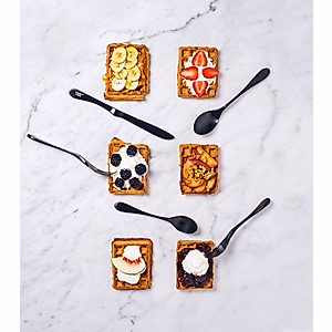 KNORK Titanium Coated 5 Piece Flatware Set, Matte Black