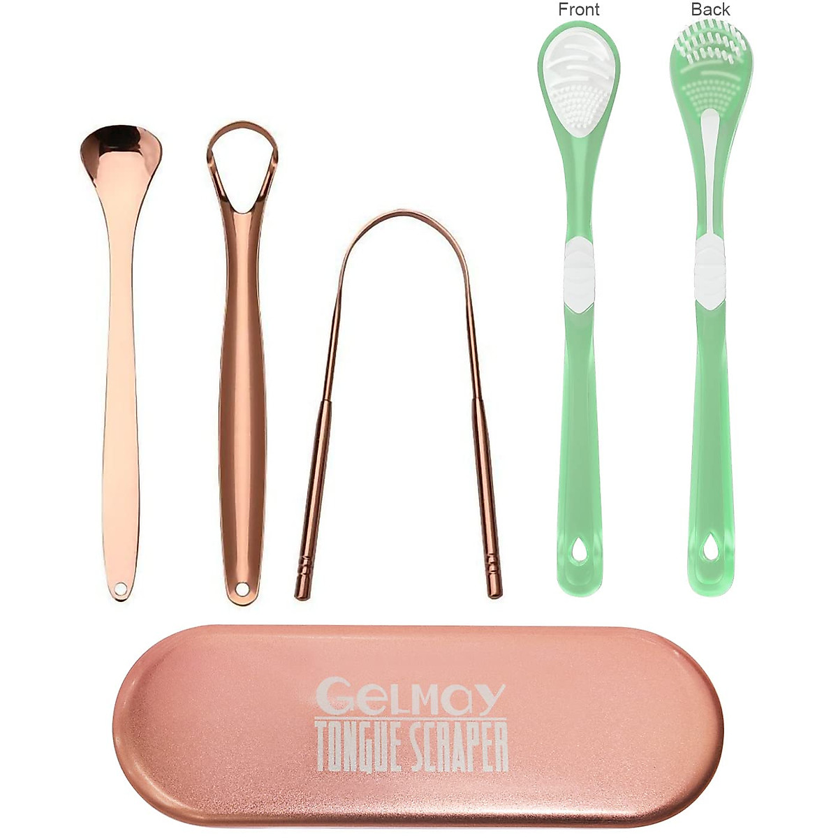 4Pack Tongue Scraper Tongue Cleaner Double-Side Silicone Tongue Brush for Adults Kids Oral Care Reduce Bad Breath