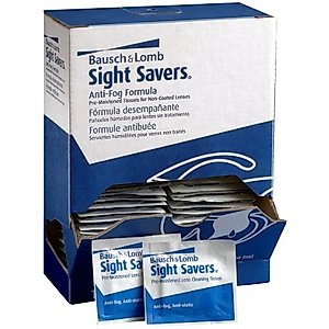 Lens Cleaning Wipes by Bausch & Lomb, Pre-Moistened Tissues, Anti-Fog, Cleans Glass and Plastic