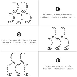 Cabilock 10 Pcs Fruit iron fruit plate grape tree holder countertop fruit tree ornament display stand Fruit Hanger grape holder metal trim Iron Fruit Storage Containers outdoor iron hook