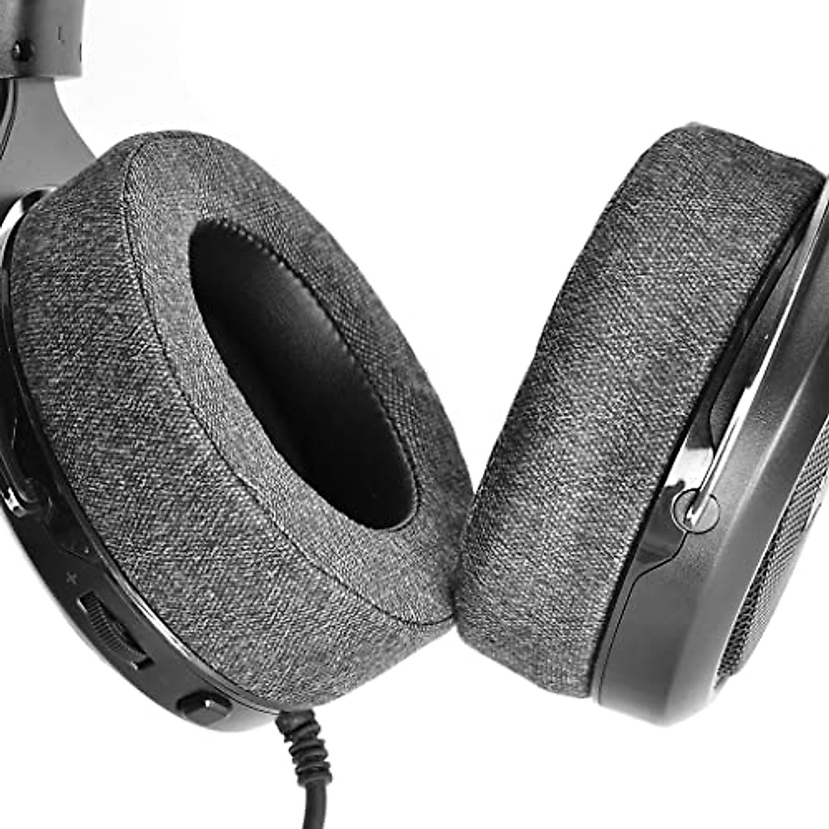 1 Pair Ear Pads Cushion Cover Earpads Replacement Compatible with Corsair HS50 Pro HS60 Pro HS70 Pro Headphones earmuff covers for headphones earmuff cover for overhead headset best wireless gaming pc