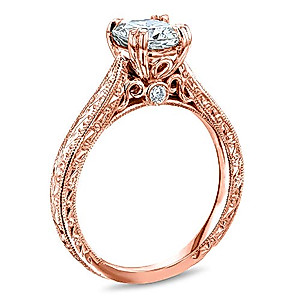 Kobelli Antique Style Moissanite Engagement Ring 1 CTW in 14k Rose Gold, Size 10.5, Rose Gold