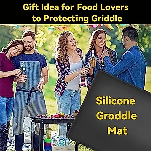 Ezebesta Silicone Griddle Mat for Blackstone 28 Inch Griddle，Protective Cover Mats Blackstone Griddle Top，Covers for Blackstone Protector Outdoor-Black