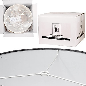 POPULAR LIFE HOME Twilight Ombre Dyed Fabric Lampshade | Hand Dyed, Ombre Color, Bohemian, Gray, 14" x 11”