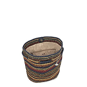 The Sak Large Dylan Backpack in Crochet, Adjustable Backstrap, Woodland Stripe