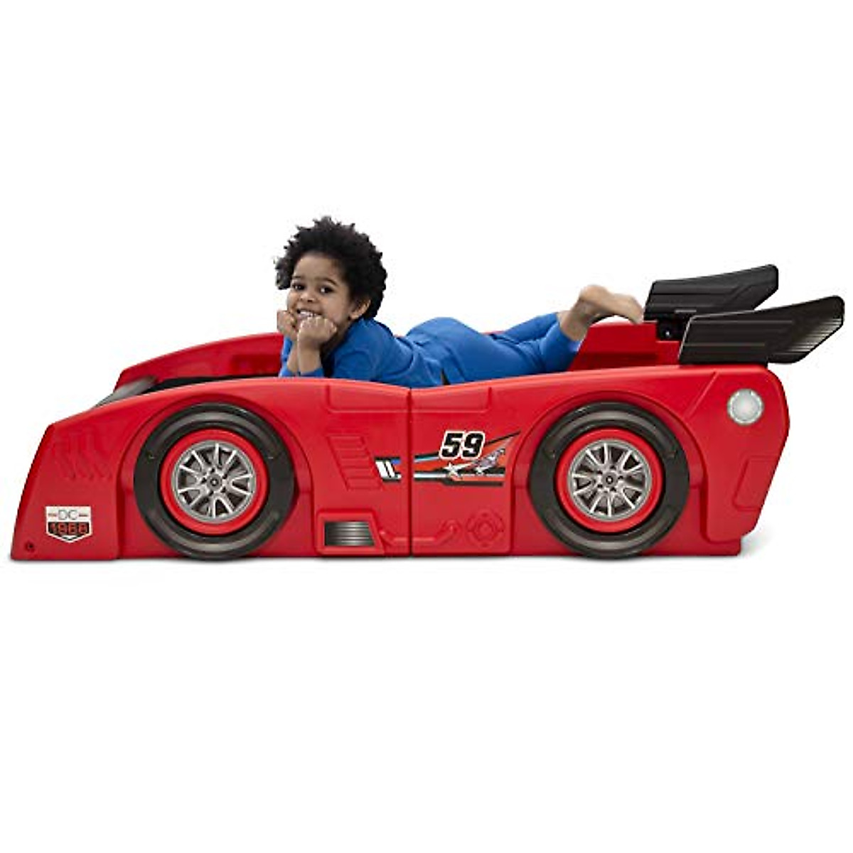Delta Children Grand Prix Race Car Toddler-to-Twin Bed, Red