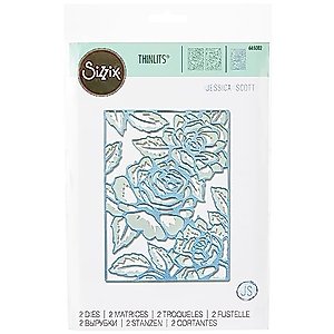 Sizzix Thinlits Die 665082 Floral Lattice by Jessica Scott 2 Pack, Multicolor