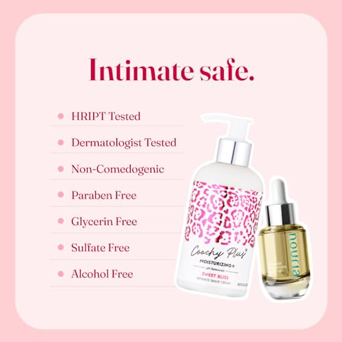 IntiMD Coochy Plus Intimate Shave Cream Sweet Bliss + Pre-Shave Elixir Moisturizer Oil Kit - HydroLock &Moisturizing PLUS Continuous Hydration Reliefs Razor Burn Bump Ingrown Hair