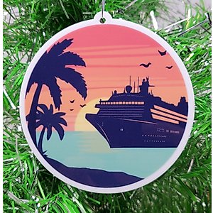 Cruise Christmas Ornament - Cruising Travel Cruise Ship Vacation Themed Ornament (C7)