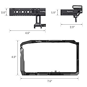 SMALLRIG Camera Cage Kit for Blackmagic Design Pocket Cinema Camera 4K & 6K, Compatible with BMPCC 4K & 6K - KCVB2419