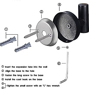 WODMB Robe Hat Hook Holder Stainless Steel Self Adhesive Wall Coat Rack Key Holder Towel Hooks Hanging Bathroom Accessories