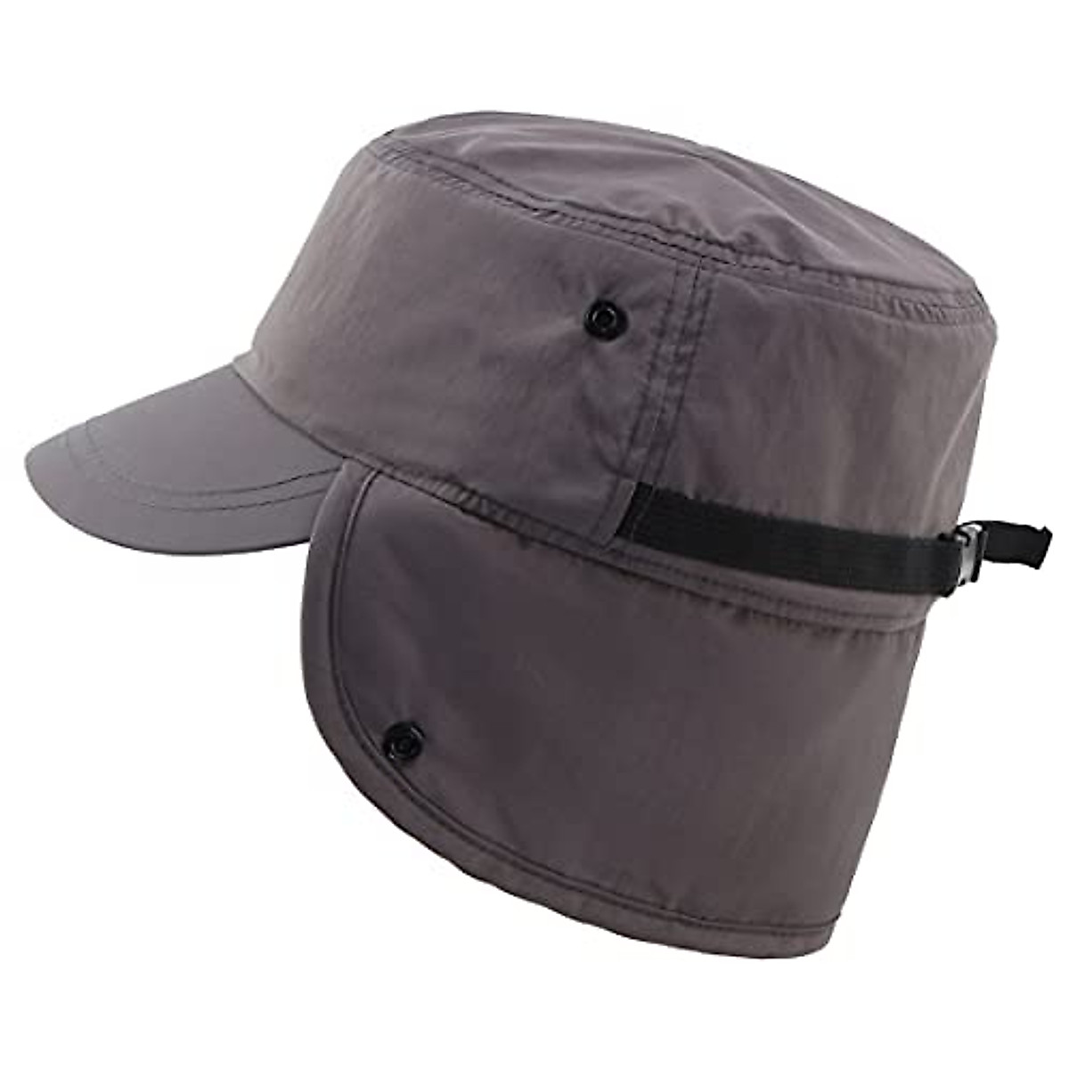 Connectyle Men's Winter Hats with Bill Earflaps Newsboy Hat Warm Ski Skull Cap Visor Sports Hat Grey