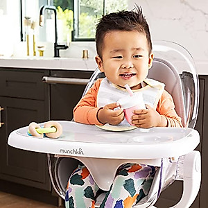 Munchkin® C’est Silicone! Open Training Cup with Straw for Babies and Toddlers 6 Months+, 4 Ounce, Coral