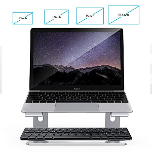 Laptop Stand for Desk, Detachable Laptop Riser Notebook Holder Stand Ergonomic Aluminum Laptop Mount Computer Stand, Compatible with MacBook Air Pro, Dell XPS, Lenovo More 10-18" Laptops