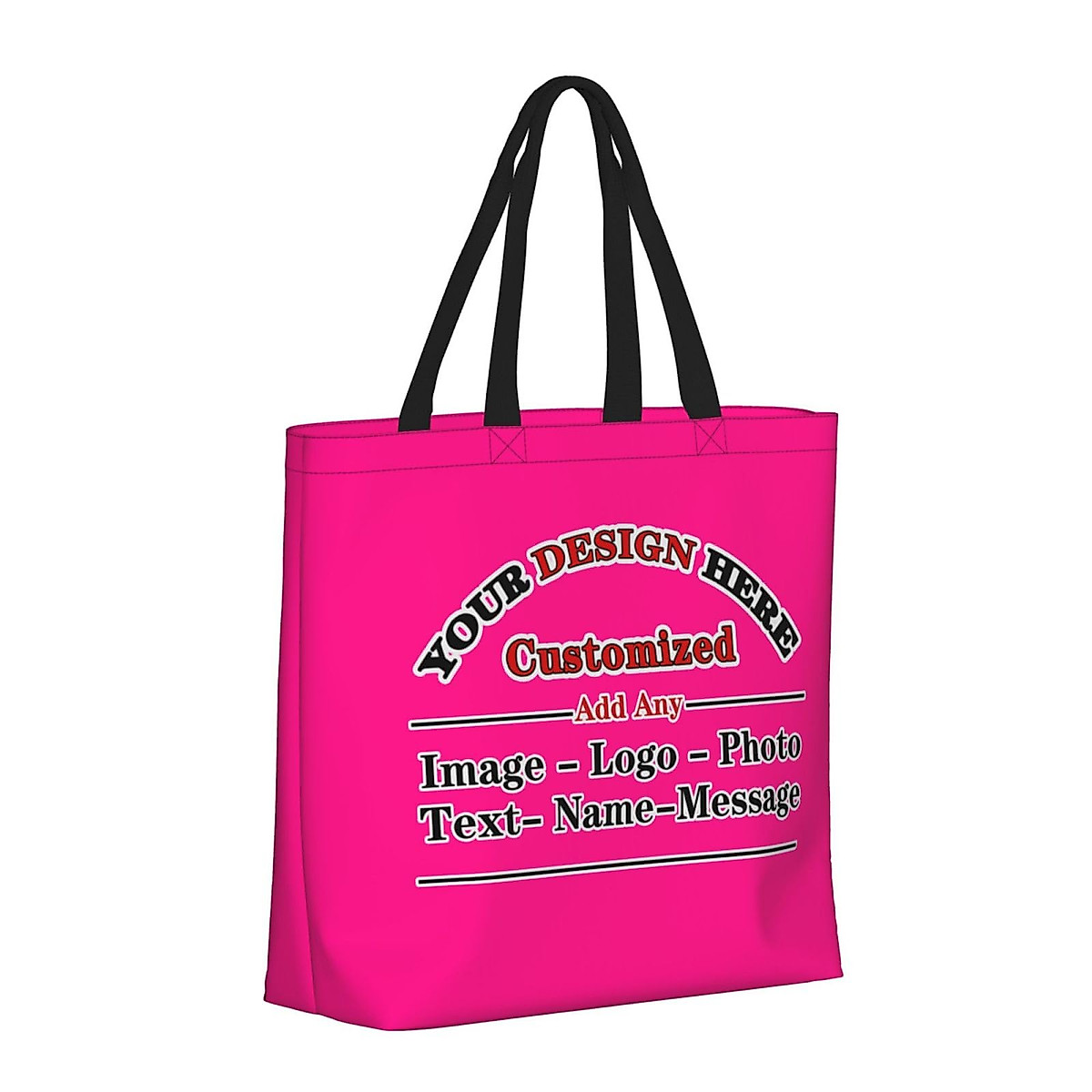 Custom Personalized Tote Bag Custom Bags For Work Travel Shopping Women Shoulder Handbag Customize Tote Bags Gift With Your Team Logo Text Image Photo Name