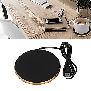 Coffee Mug Warmer, 55°C Constant Coffee Cup Warmer Heating Mat Electric Beverage Warmer for Tea Water Milk(Gold)