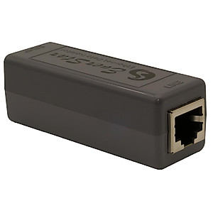 EverStar MI-300DG LAN Signal Noise Filter + 5" UTP Patch Cable for Healthcare (EN60601-1 Compliant) | Apple/Android TV, Hi-Res Audio Systems (RJ45) | Ethernet Galvanic Isolator | Dark Gray