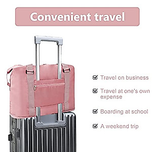 Sport Travel Duffel Bag,Konelia Waterproof Duffel Gym Tote Bag,Weekender Carry on Overnight Bags for Women with Trolley Sleeve Wet Pocket