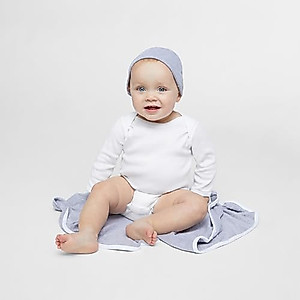 RABBIT SKINS Cotton Crib Blanket for Baby Infant Toddler Boy & Girl - 40 x 30 inches (1110), White, One Size