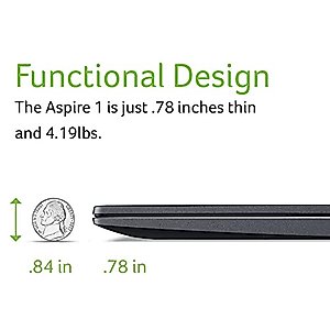 Acer Aspire 1 A115-31-C2Y3, 15.6" Full HD Display, Intel Celeron N4020, 4GB DDR4, 64GB eMMC, 802.11ac Wi-Fi 5, Up to 10-Hours of Battery Life, Microsoft 365 Personal, Windows 10 in S mode, Black