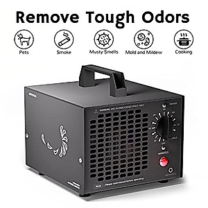 Airthereal Bundle | MA5000 Ozone Generator (Black) and 2-pack Replacement Ceramic Ozone Plates, Odor Remover O3 Machine