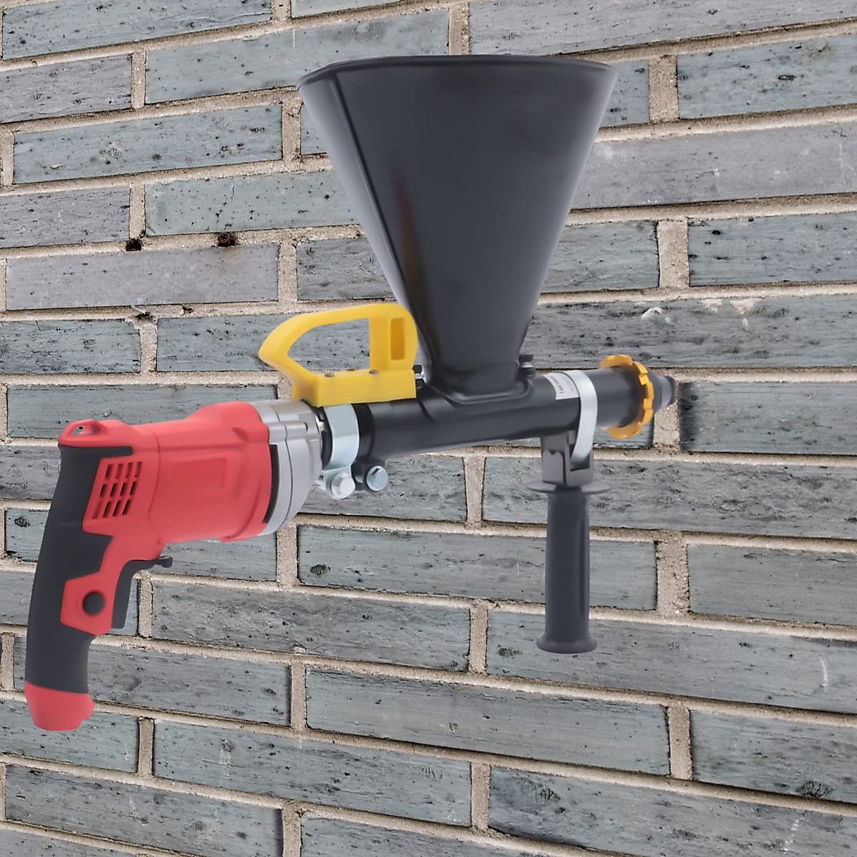 awolsrgiop 700W Electric Mortar Grout Gun for Brick Pointing Cement Applicator Caulking Cement Applicator Tile Grouting Cement Applicator Grouting Tool Caulk w/ 2 Nozzle