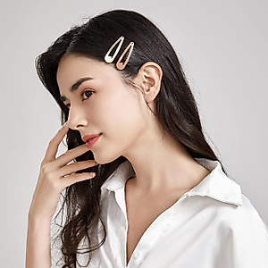 Dofash Snap hair clips metal grips 5cm/2in basic hair accessories star hair clips 12pcs (Blonde 6pcs+light brown 6pcs )