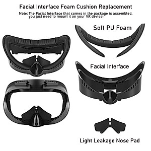Facial Interface Bracket Face Cover Cushion Pad for Quest 3 Grey