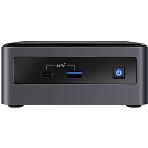NUC KIT-10i7FNHN1 Home & Business Mini Desktop Black (Intel i7-10710U 6-Core, 16GB RAM, 1TB SATA SSD, Integrated Graphics, WiFi, Bluetooth, 1xHDMI, SD Card, Win 10 Pro) with Hub