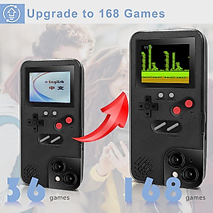 Chu9 Game Phone Case, 168 Built-in Small Video Games, Red, Compatible with iPhone 11 Pro