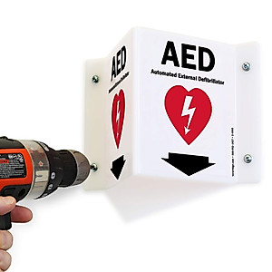 SmartSign "AED" Projecting Sign | 5" x 6" Acrylic