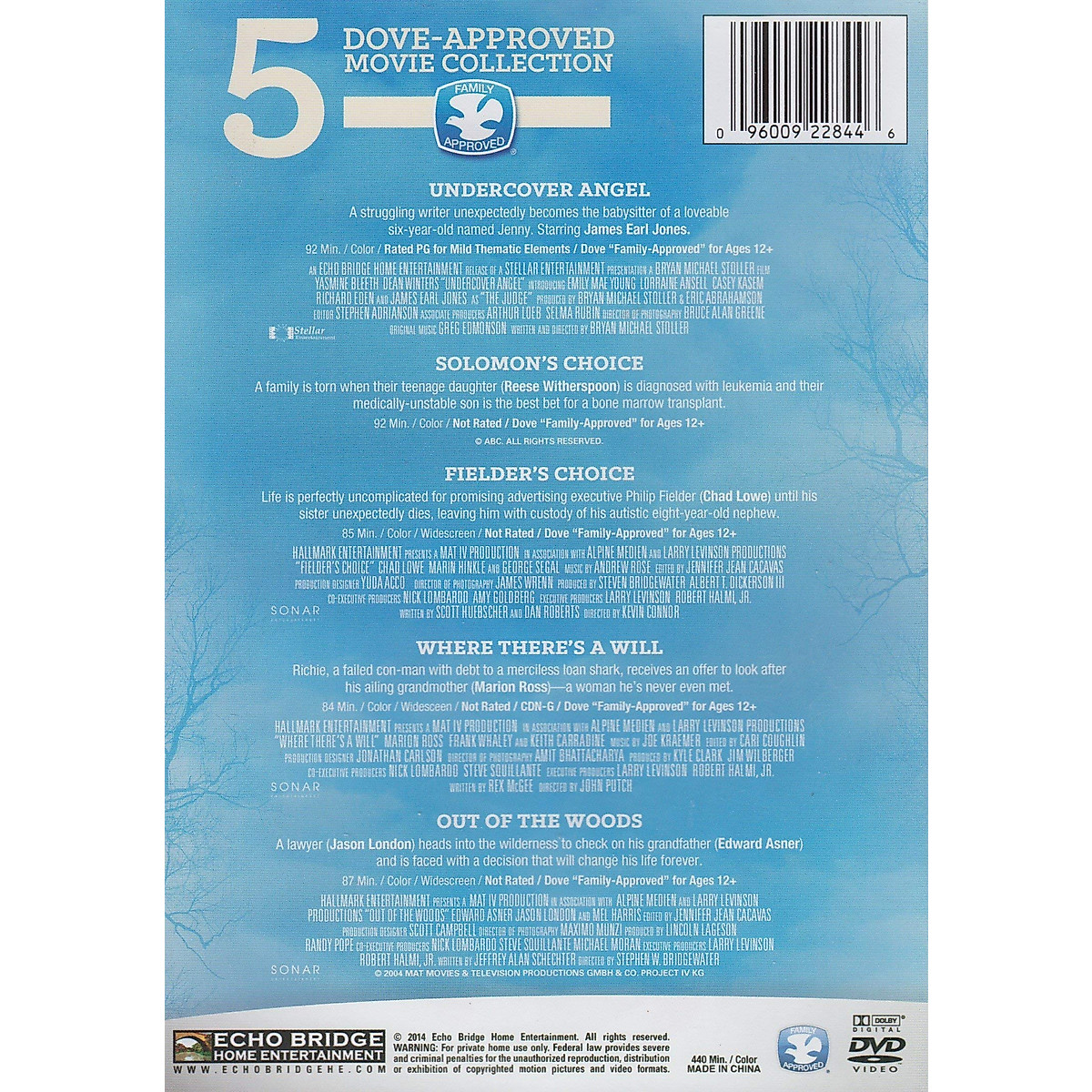 Undercover Angel / Solomon's Choice / Fielder's Choice / Where There's A Will / Out Of The Woods