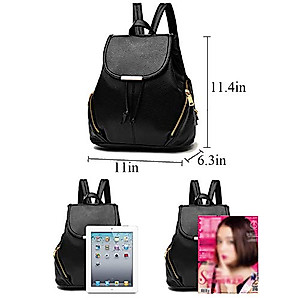 KARRESLY Backpack Purse for Women PU Leather Rucksack Purse Ladies Casual Shoulder Cute Bag(White)