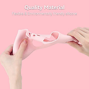 GeekShare Cat Paw Controller Skin Grips Set Anti-Slip Silicone Protective Cover Skin Case Compatible with Xbox Series X Controller with 2 Thumb Grip Caps and 1 Sticker (Pink)