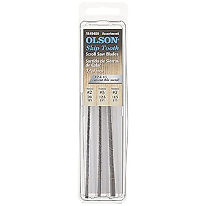 Olson Saw FR49400 Skip Tooth Scroll Saw Blade Assortment,36