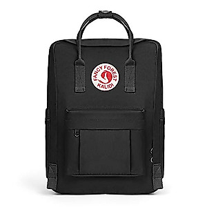 KALIDI Casual Backpack for Women, 15 Inches Laptop Classic Backpack Camping Rucksack Travel Outdoor Daypack College Bag, Black