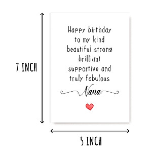 LillaGifts Nana Birthday Card - Amazing Nana Gift - Birthday Card Nana - Funny Nana Card - Card For Nana Birthday 5 x 7 inches