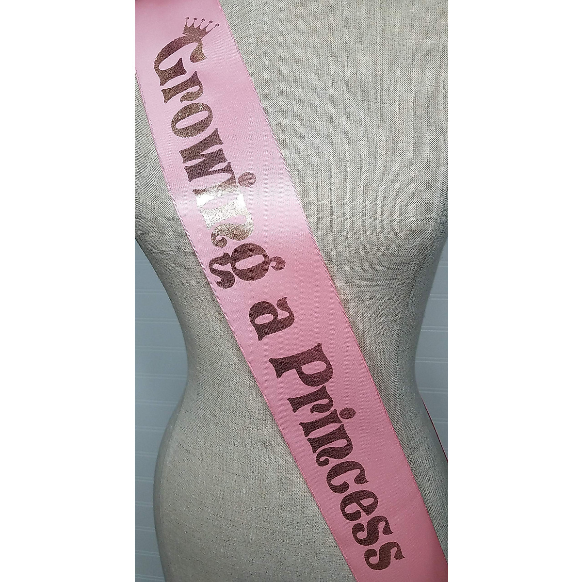 Growing a Princess Baby Shower Sash for Mom Mommy to Be to wear at Sprinkle It's a Girl comes with a Rhinestone Pin
