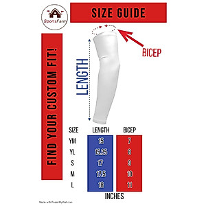 Sports Farm PAIR Compression Elbow Arm Sleeves (YOUTH MEDIUM, GREEN BLACK STRIPE)